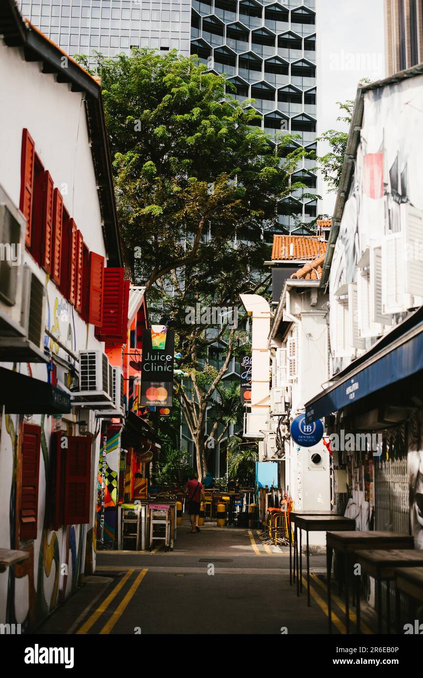 Colorful street scene in Arab street of Singapore Asia Stock Photo - Alamy