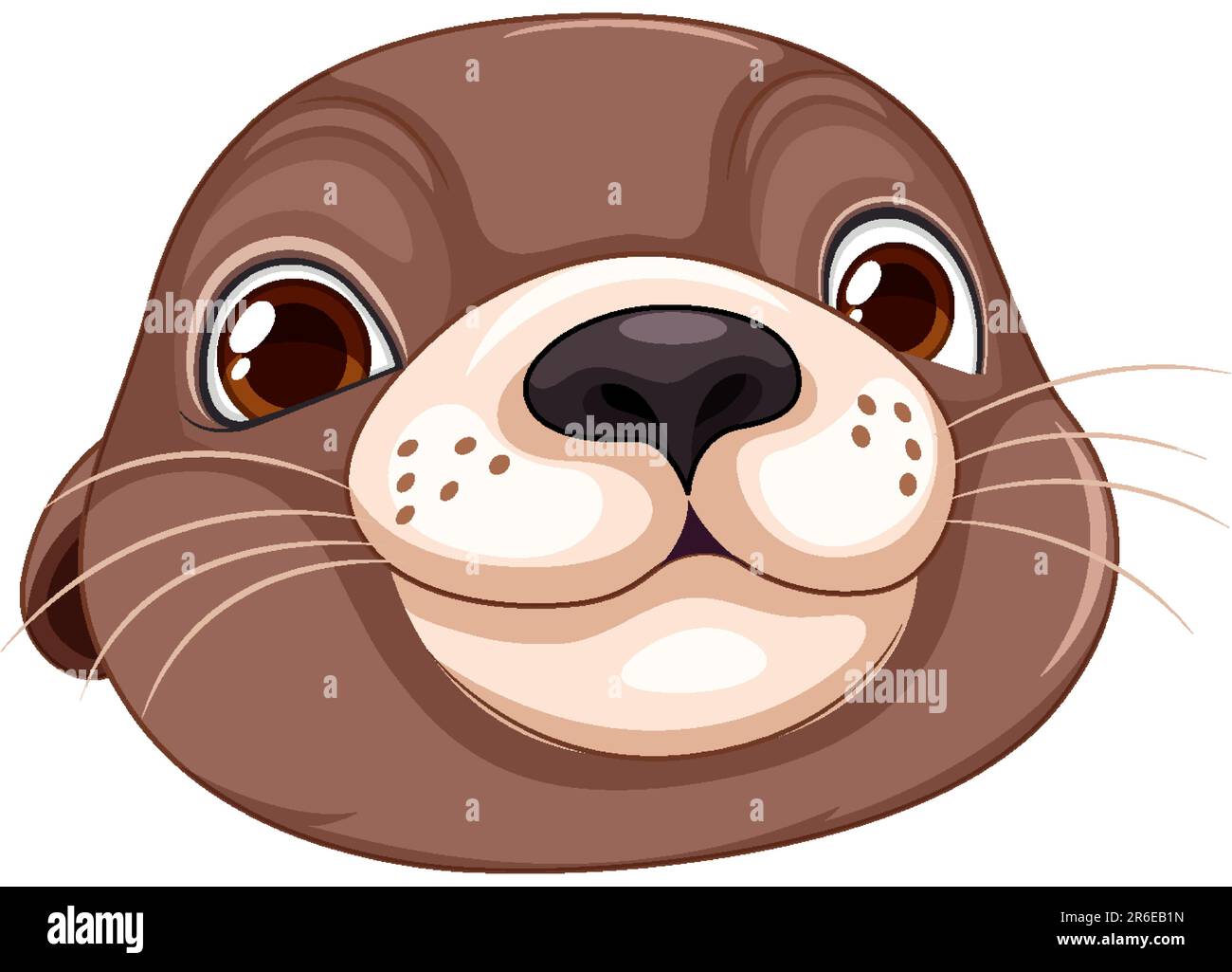 Cute otter cartoon character illustration Stock Vector Image & Art - Alamy