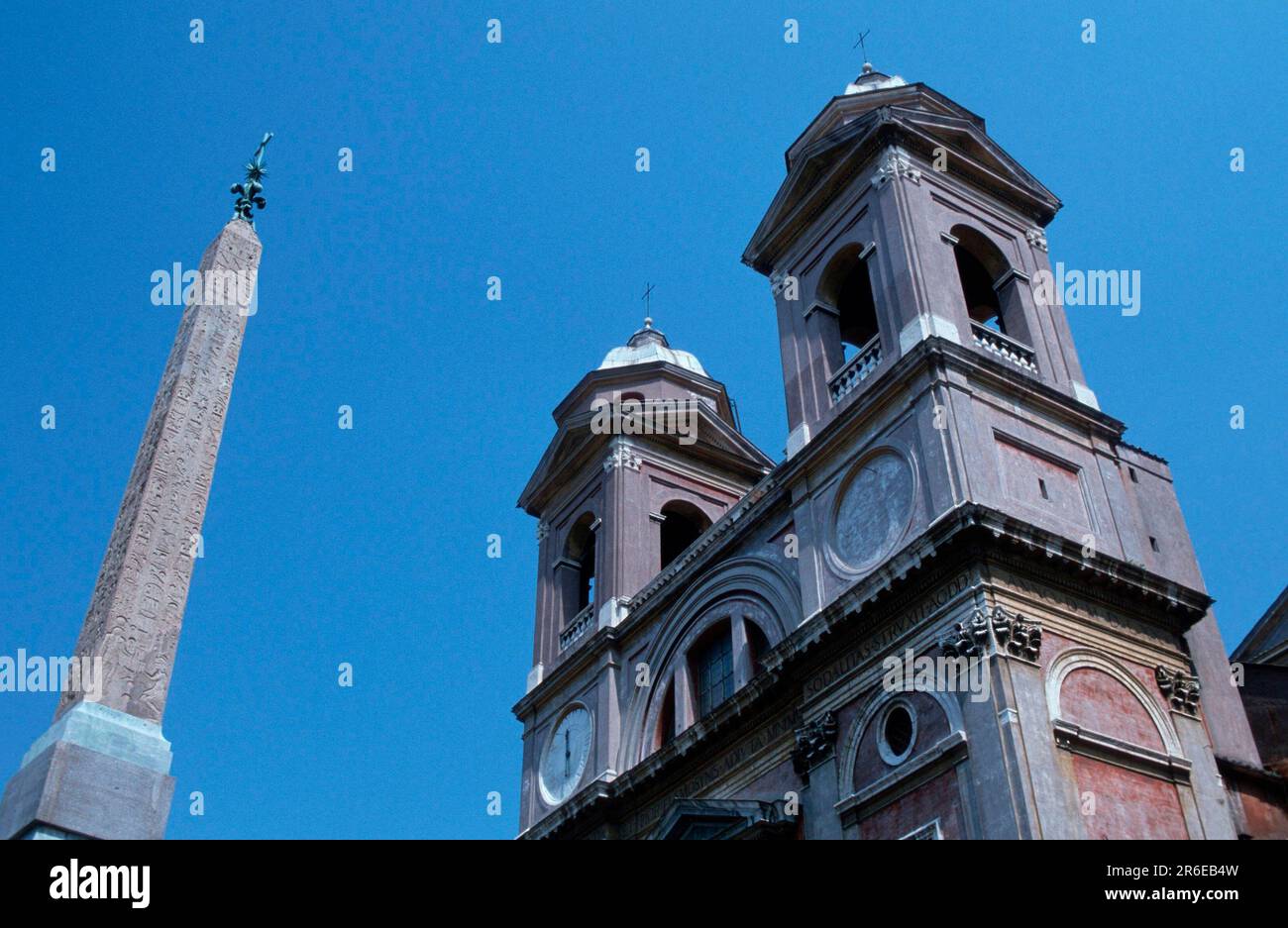 Towers of the church Trinita dei Monti, Rome, Italy Stock Photo - Alamy
