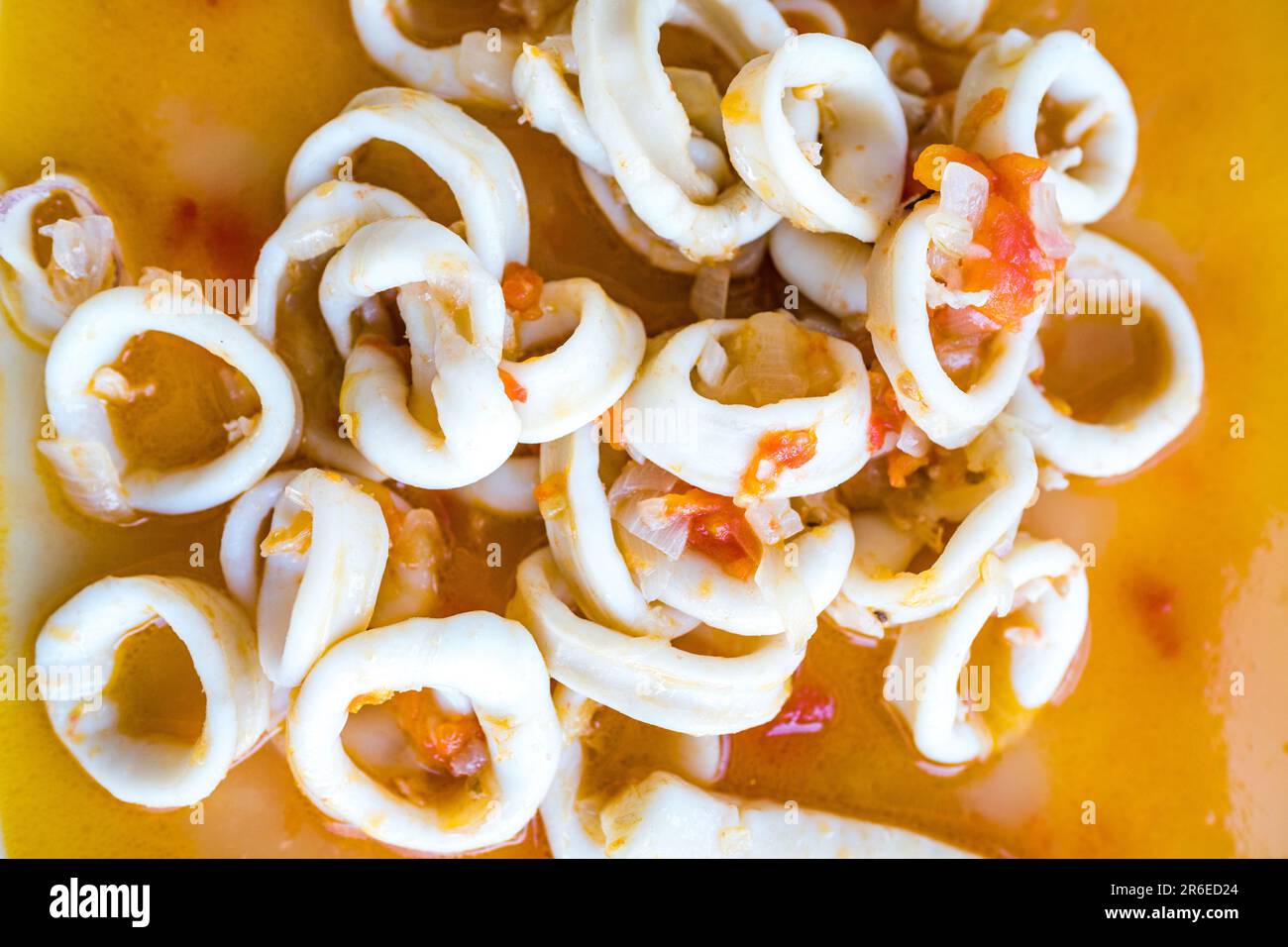 Traditional Andalusian seafood - a plate of calamari Stock Photo - Alamy