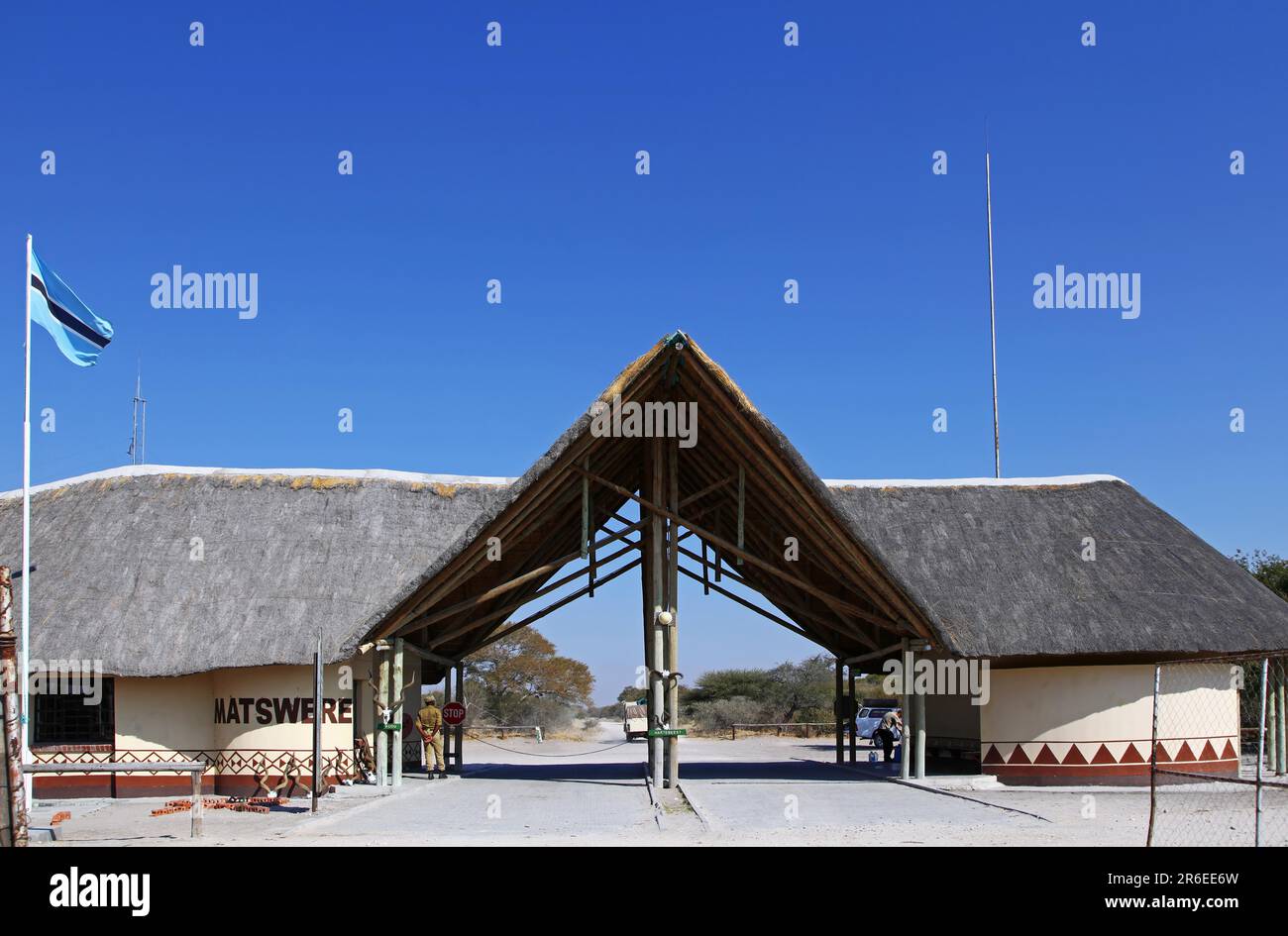 Matswere Entrance Gate, Central Kalahari Game Reserve CKGR. Botswana ...