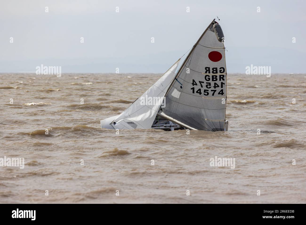 Sailing dinghy capsize racing hi-res stock photography and images - Alamy