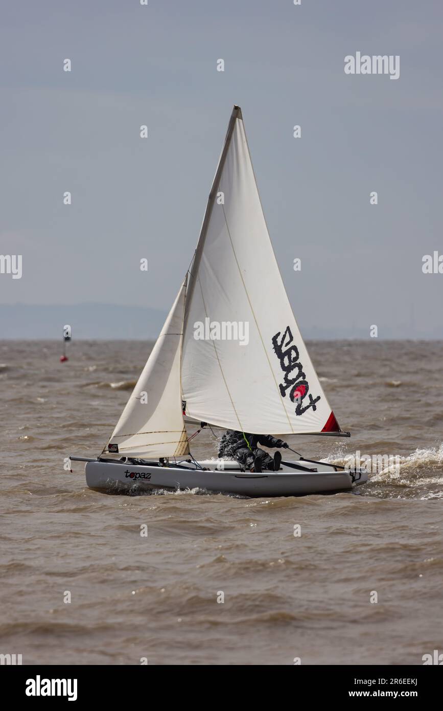 Sailing a choppy Bristol channel Stock Photo - Alamy