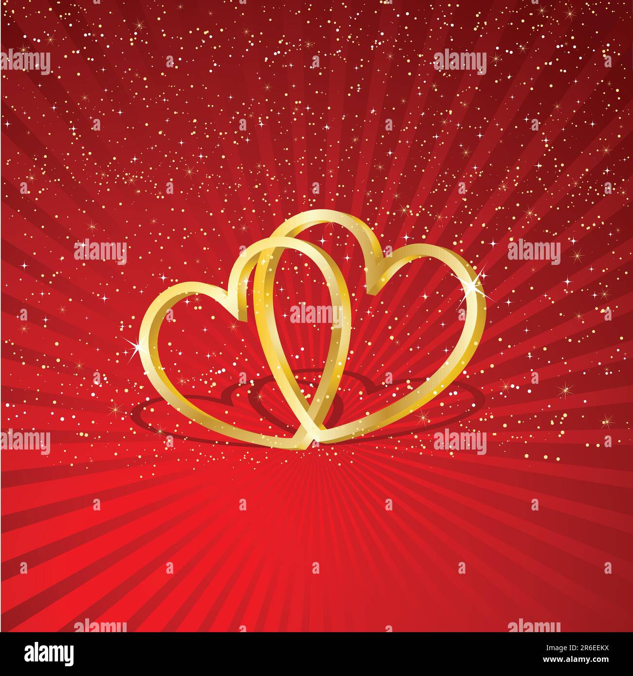 Red Interlocking Hearts