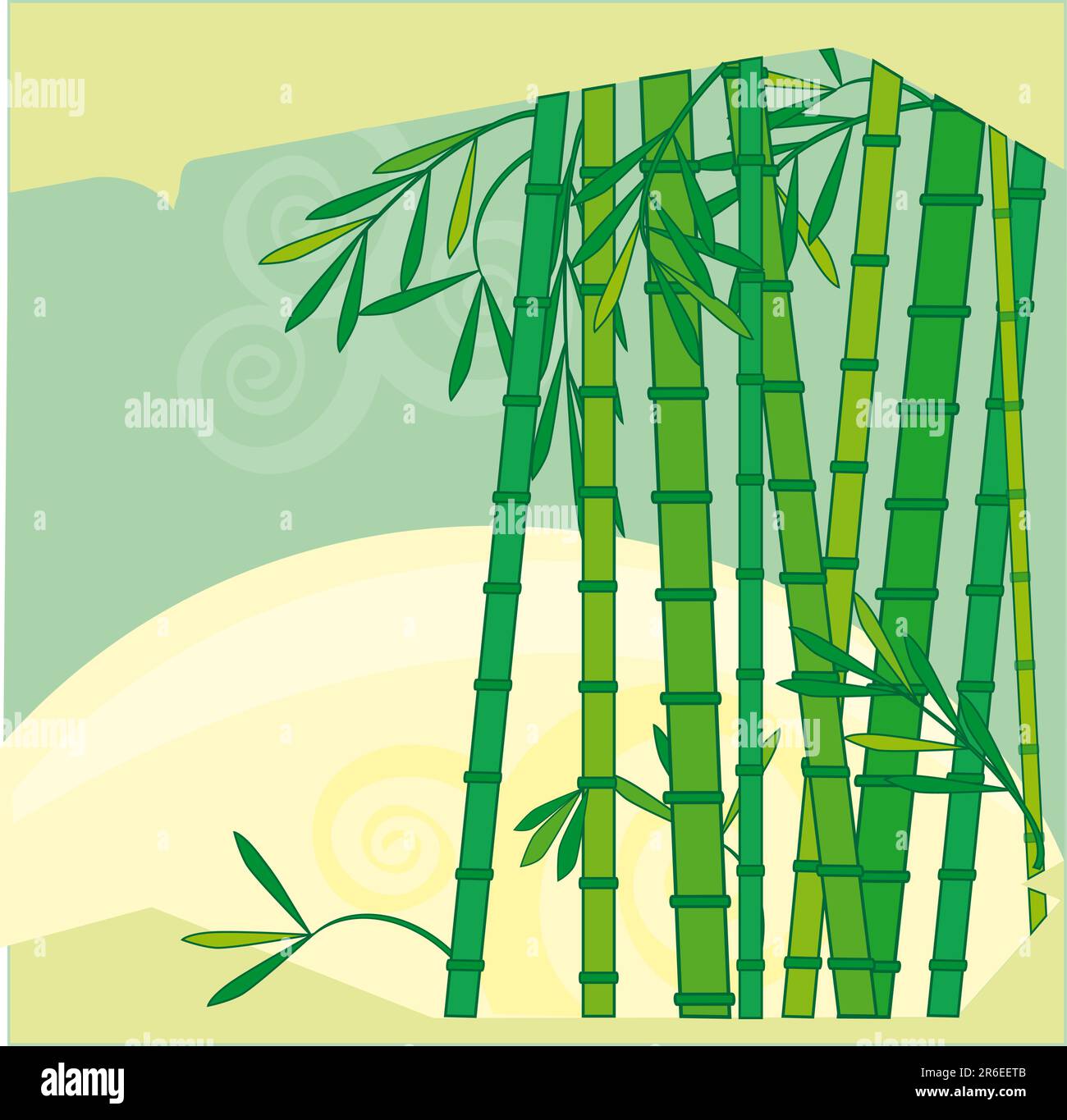 Cartoons Bamboo trees sunrise, vector Stock Vector Image & Art - Alamy