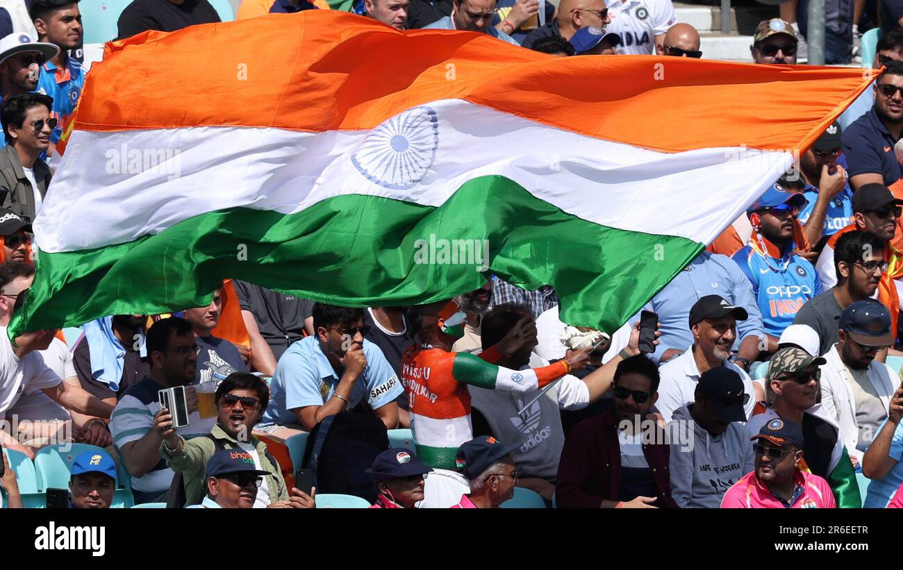 India fans in the stands during day three of the ICC World Test ...