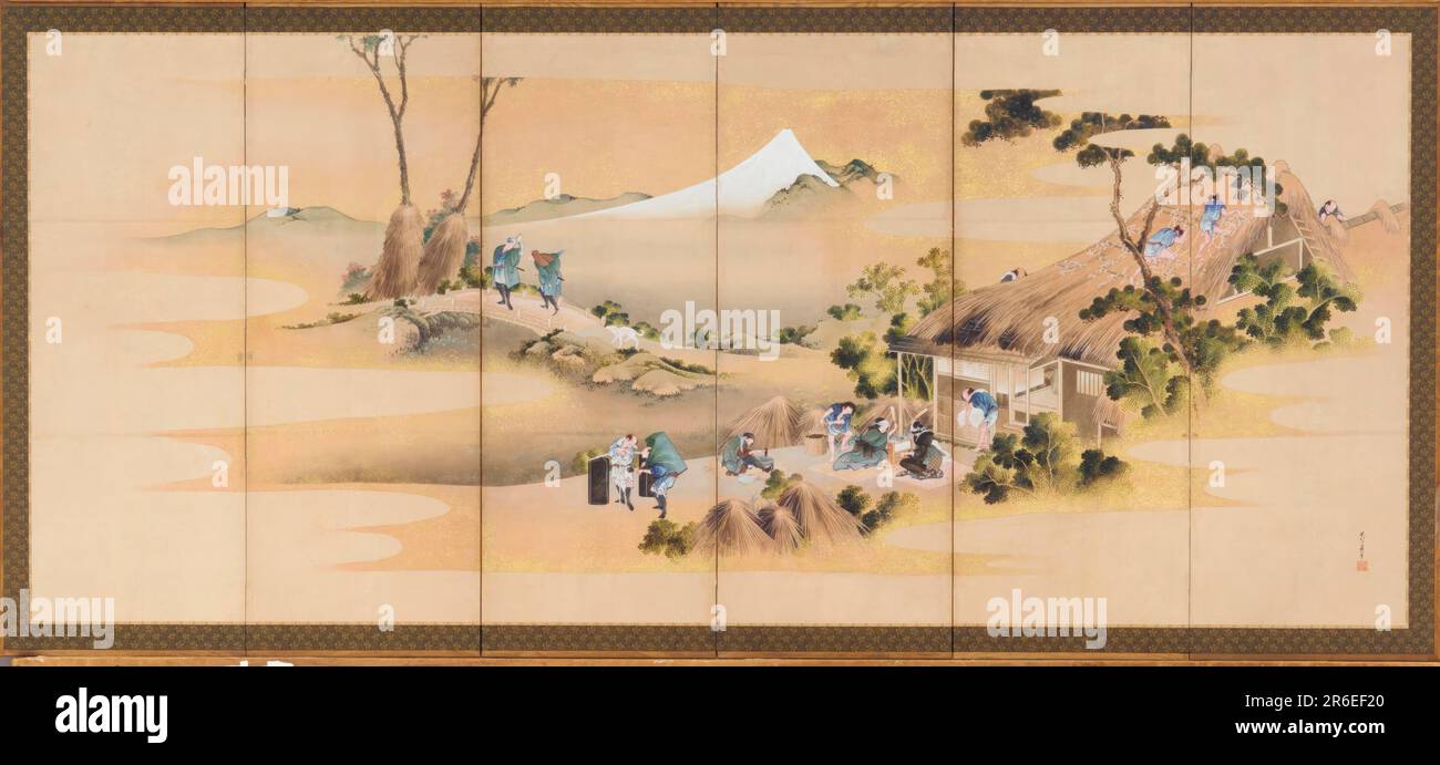 Country Scenes and Mount Fuji; one of a pair with F1902.49. Origin ...