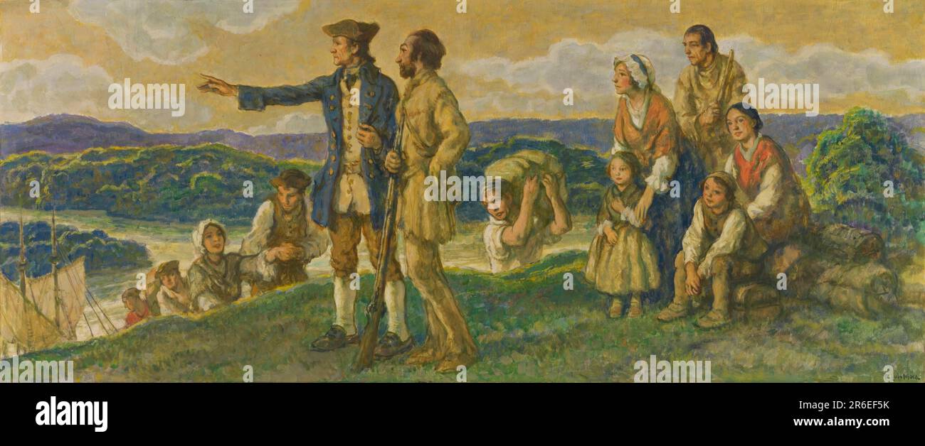 Arrival of Colonel John Donaldson (design for mural). tempera on ...