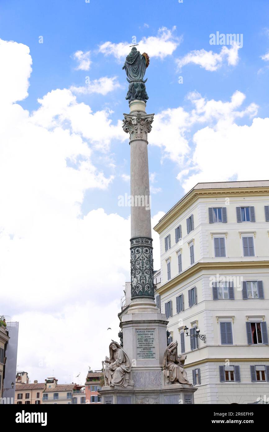 Piazza di Spagna, most famous squares in Rome, Italy Stock Photo - Alamy