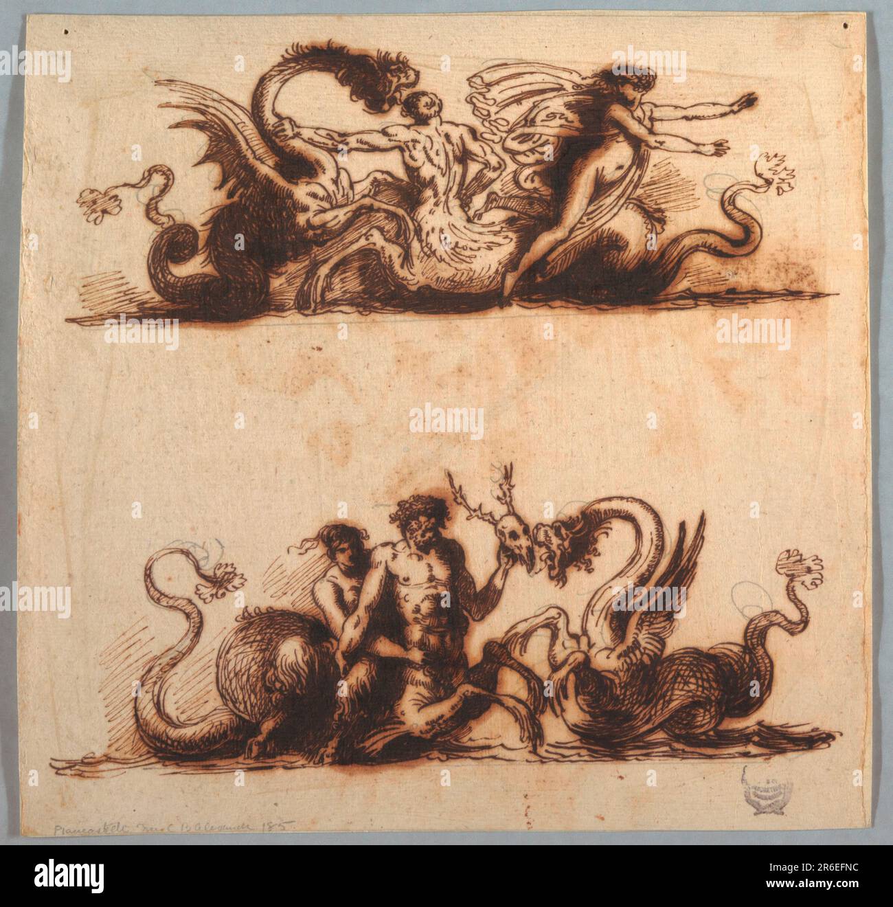 The twin ichthyocentaurs Bythos and Aphros, from from Greek mythology ...