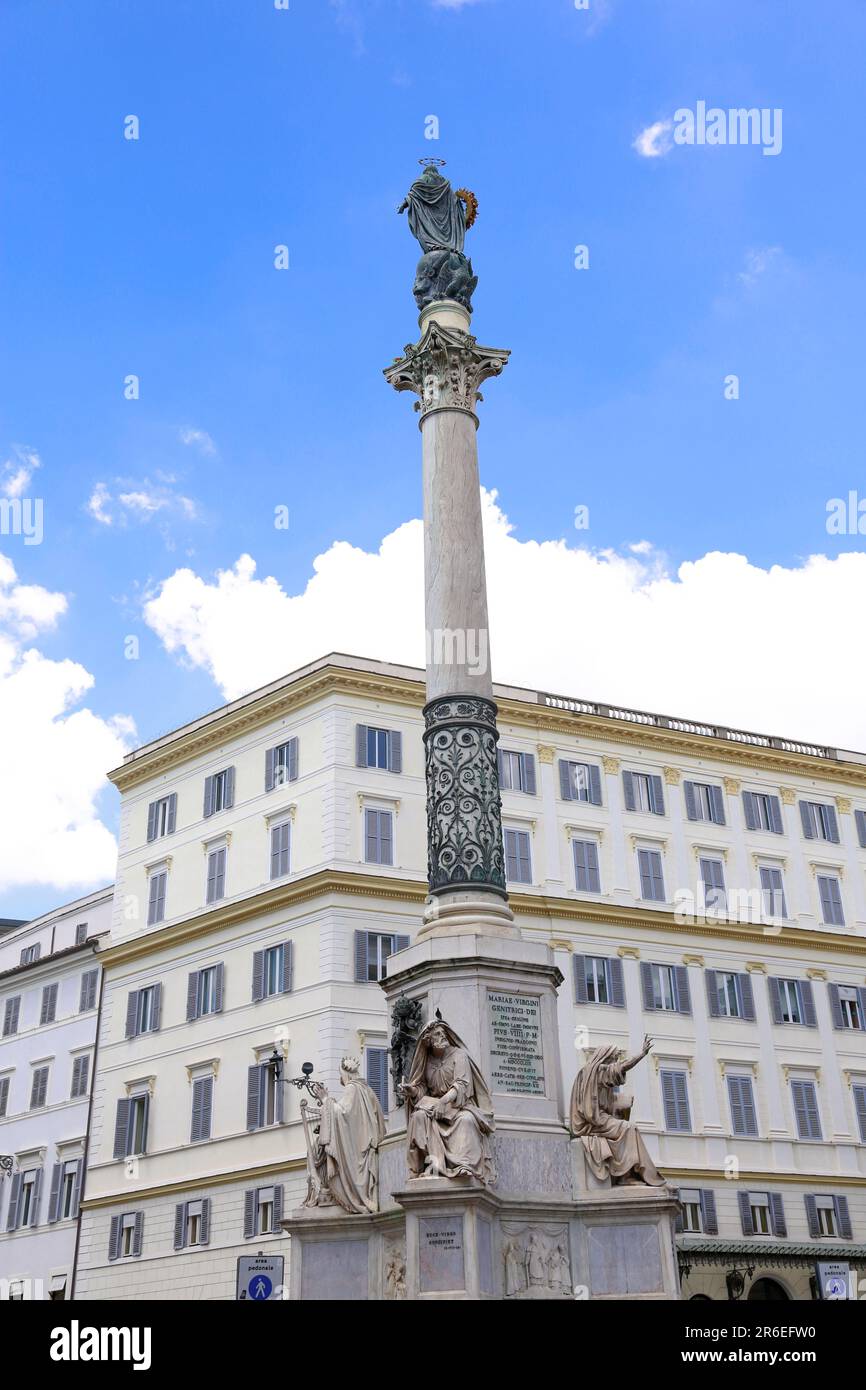 Piazza di Spagna, most famous squares in Rome, Italy Stock Photo - Alamy