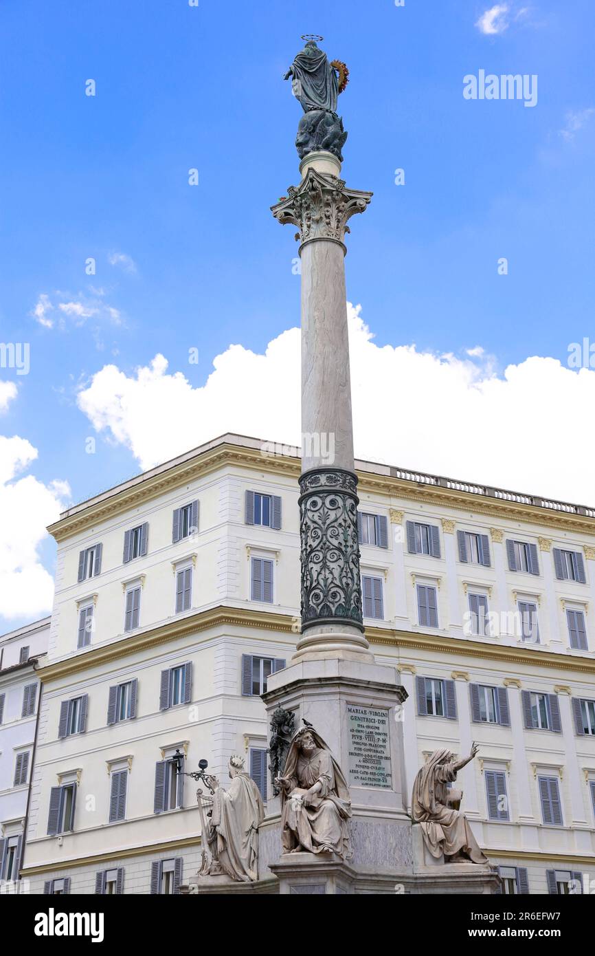 Piazza di Spagna, most famous squares in Rome, Italy Stock Photo - Alamy