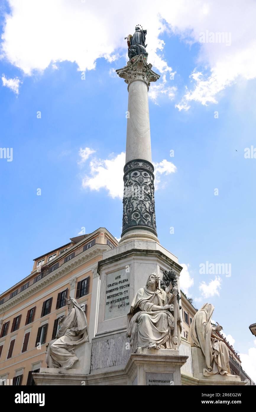 Piazza di Spagna, most famous squares in Rome, Italy Stock Photo - Alamy