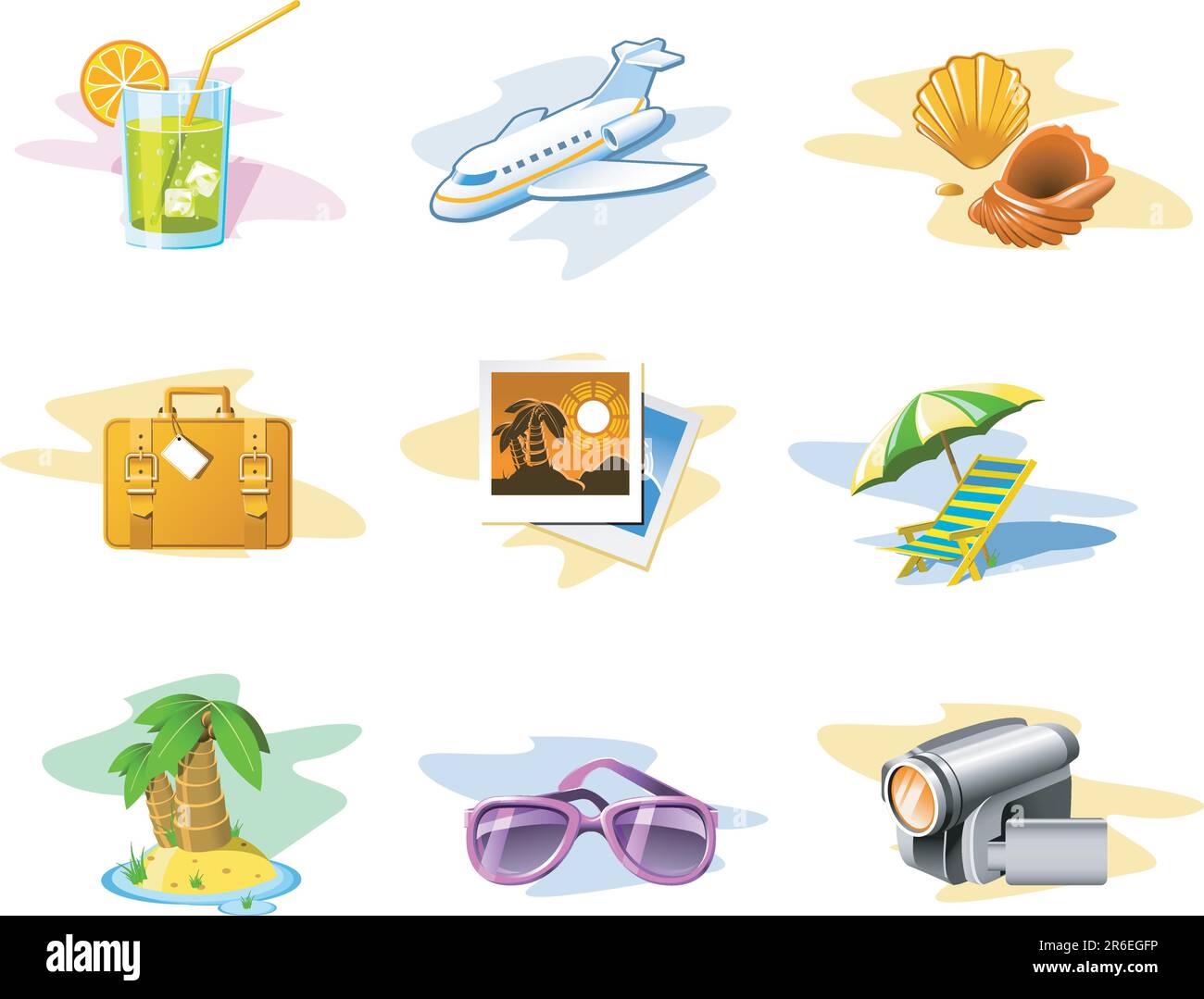 Travel and Vacation icons: Set 02 Stock Vector Image & Art - Alamy