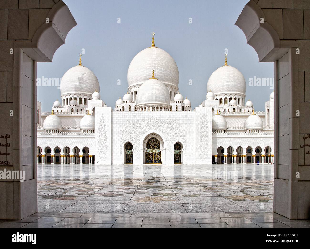 A mosque in Abu Dhabi.It is the third largest mosque in the world Stock ...