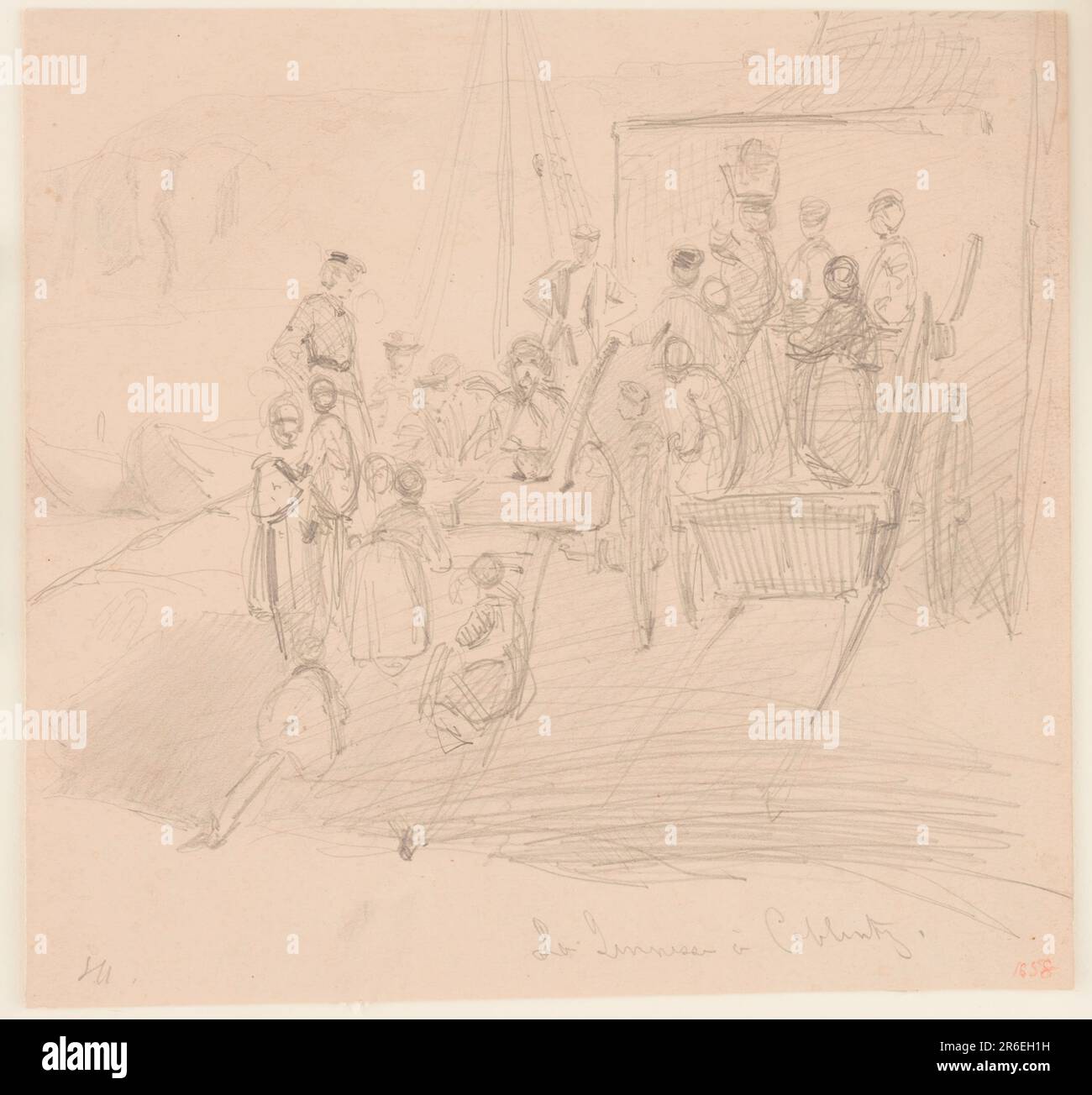La Jeunesse a Coblentz. Date: 1858. Pencil on cream paper. Origin ...