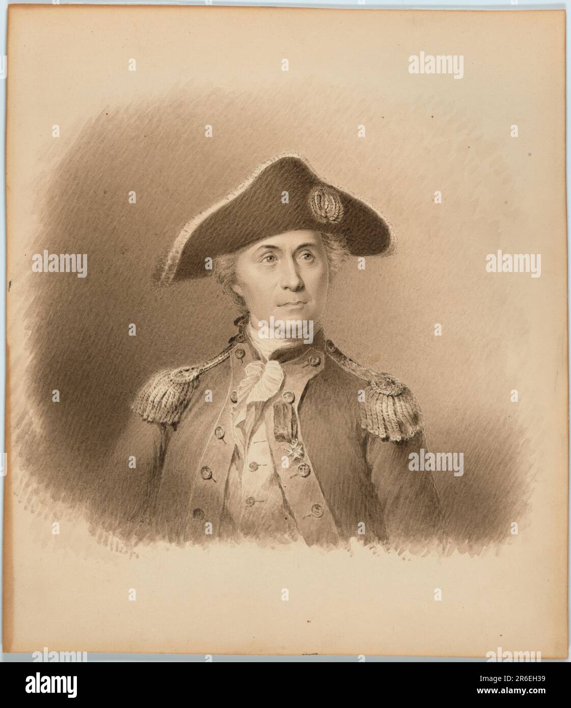 John Paul Jones. Sepia ink wash on paper. Date: c. 1830. Museum ...