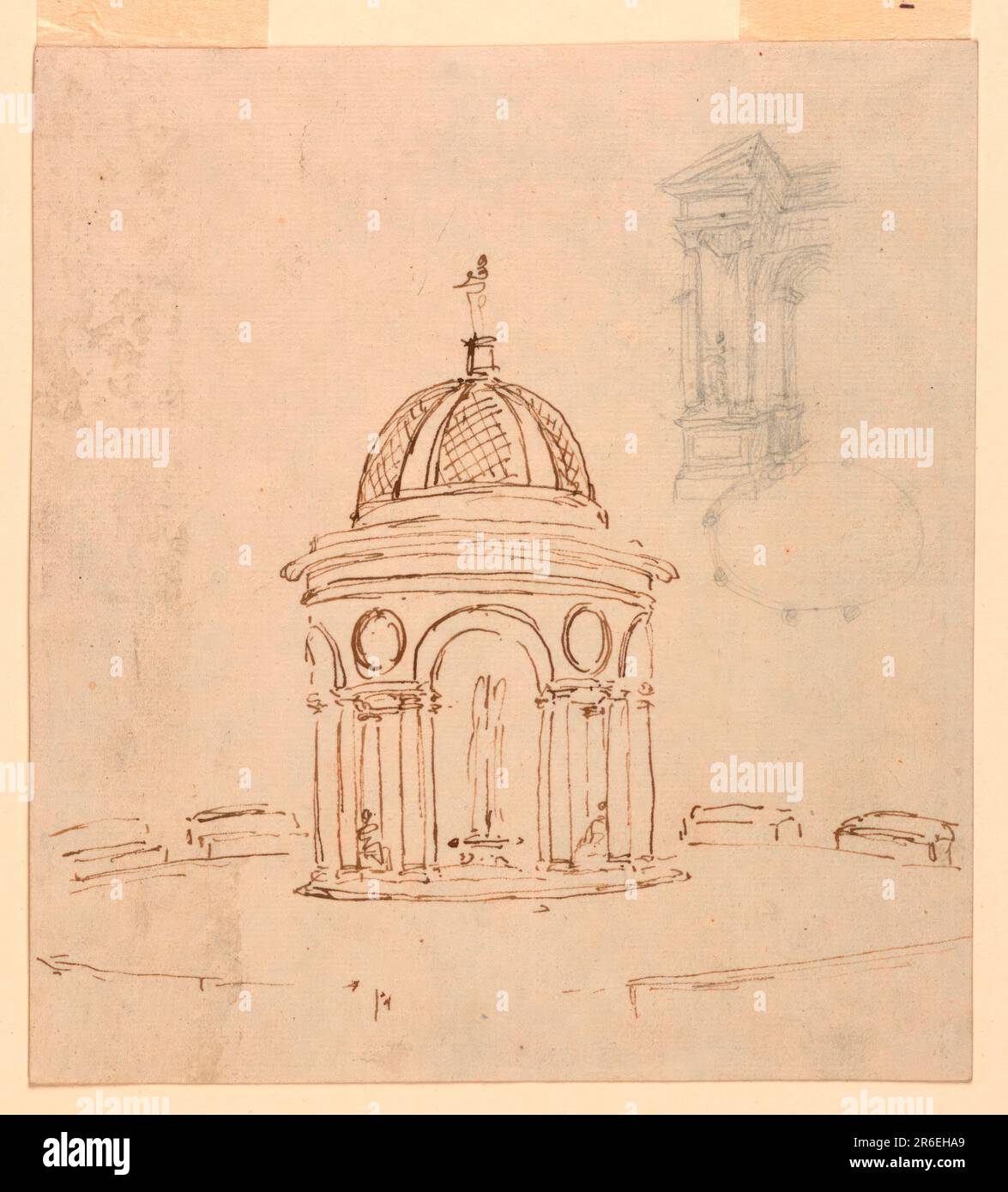 Fountain designs. Pen and ink, graphite on paper. Date: 1785-90. Museum ...