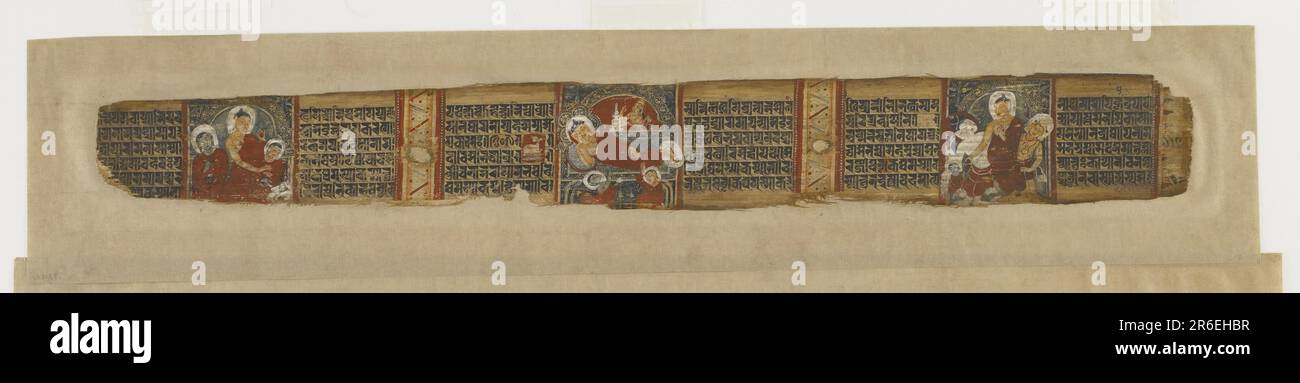 Scenes from the Buddha's Life from a Prajna-paramita manuscript. Opaque ...