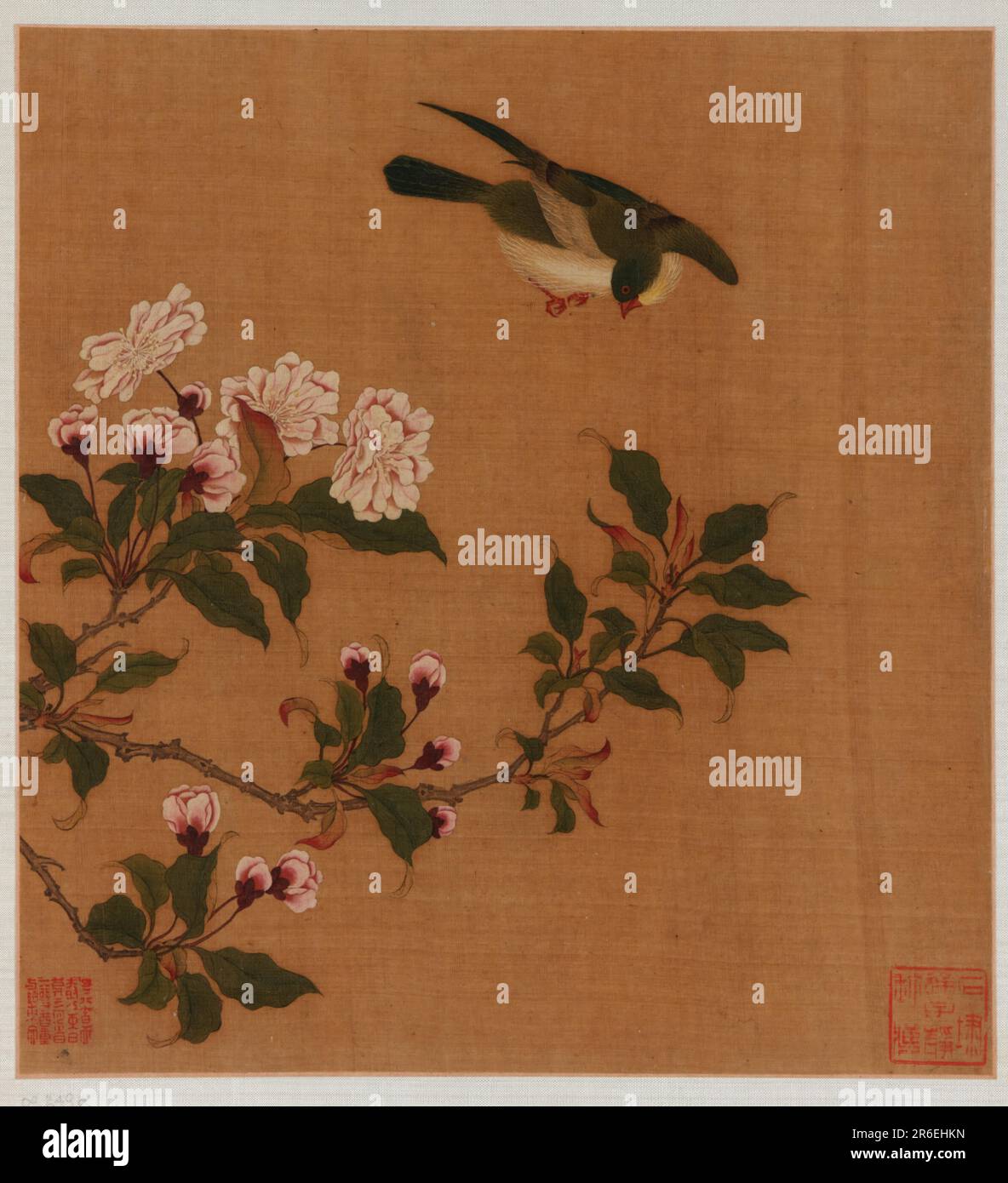 A Bird hovering over blossoming branches. Date: 18th century. Origin ...