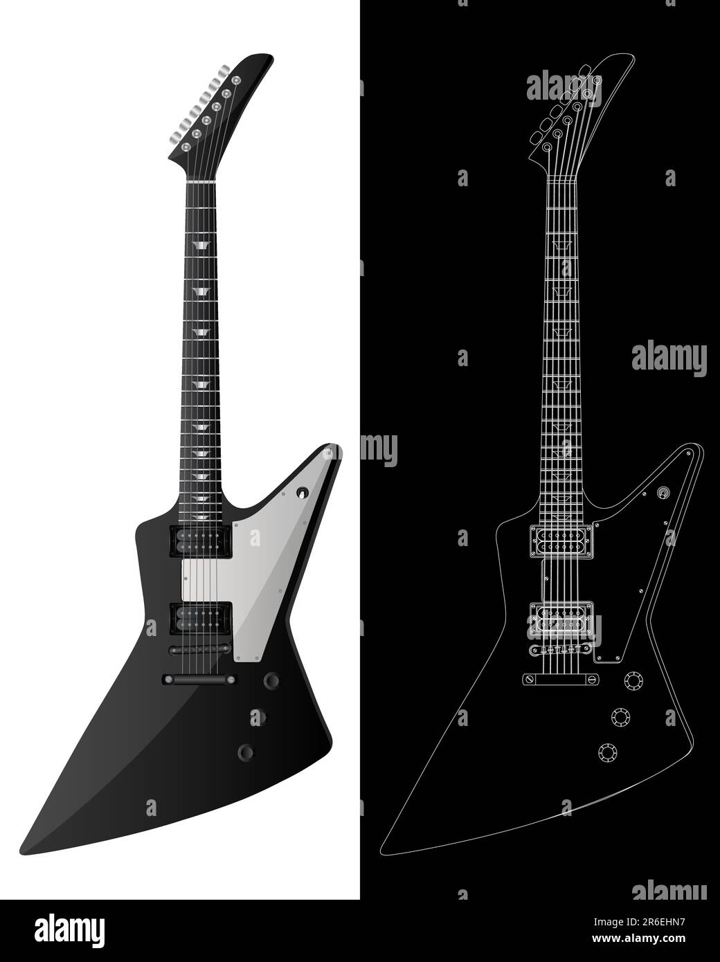 Vintage guitar gibson Stock Vector Images - Alamy