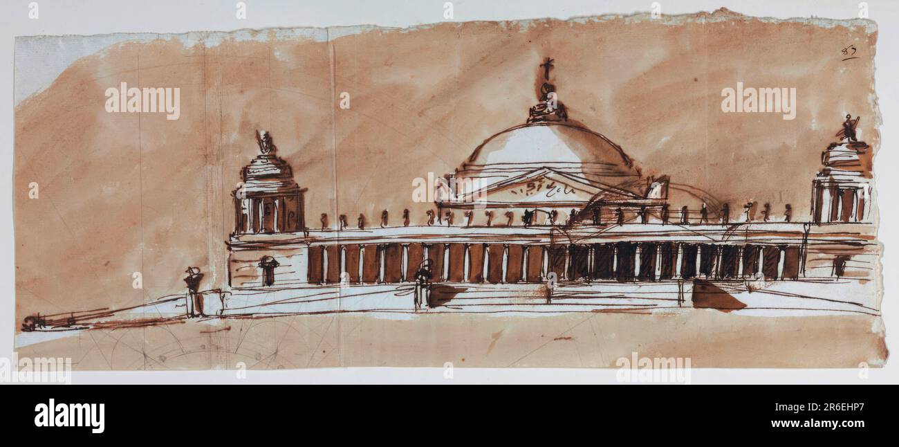 A variation of the design -1128, the plan of the surrounding colonnade ...