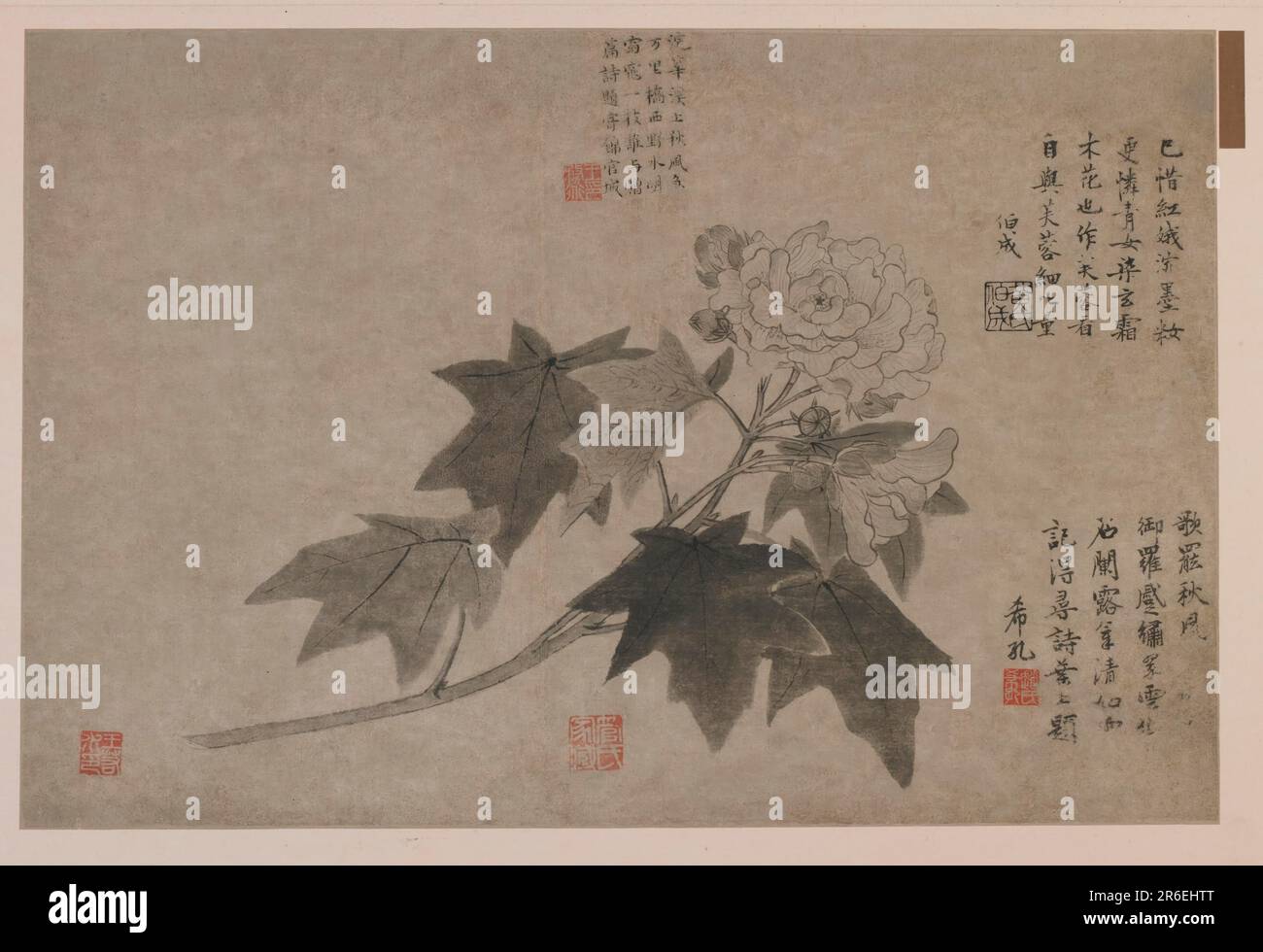 Hibiscus. ink on paper. Origin: China. Period: Yuan dynasty. Date: 1347 ...