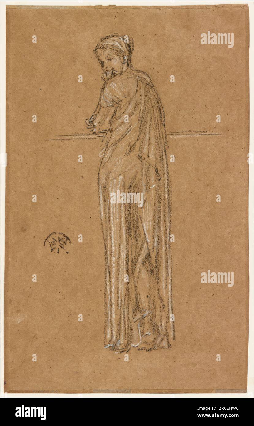 Draped Figure Standing. Origin: United States. Date: 1870-1873. Drawing ...