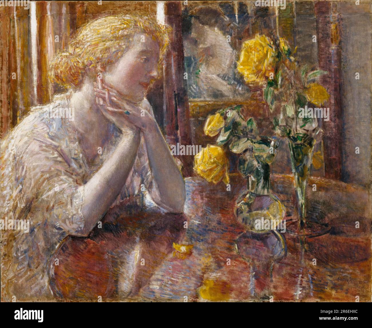 Maréchal Niel Roses. Date: 1919. oil on canvas. Museum: Smithsonian ...