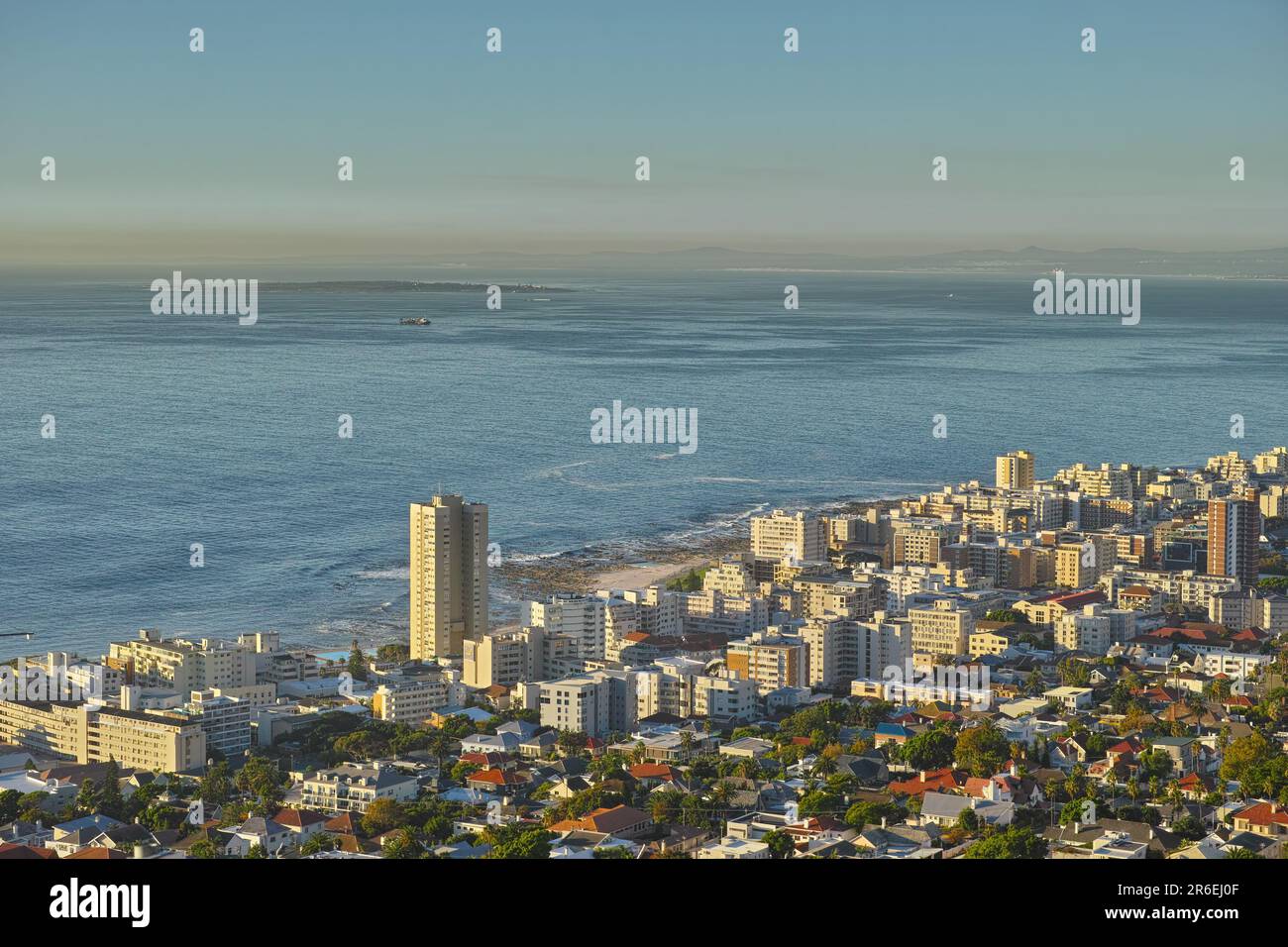 Cityscape, urban buildings and architecture by ocean, infrastructure ...