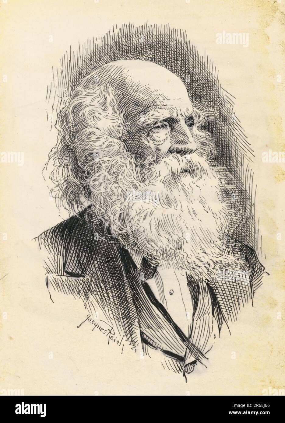 William Cullen Bryant. ink on paper. Date: c. 1899-1920. Museum: NATIONAL PORTRAIT GALLERY Stock ...