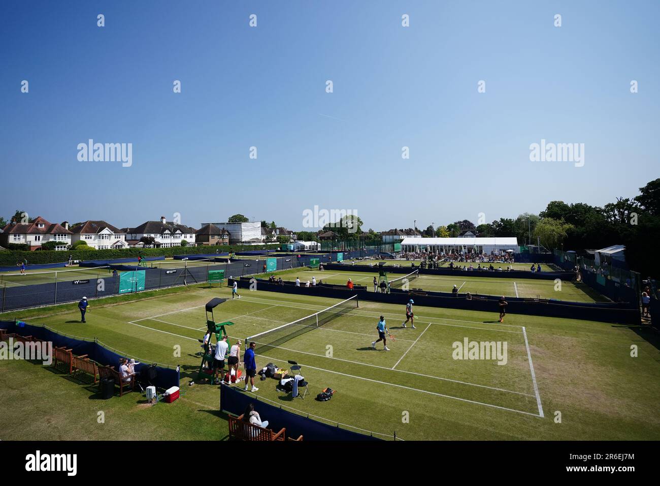 A general view of courts during day five of the 2023 Lexus Surbiton ...