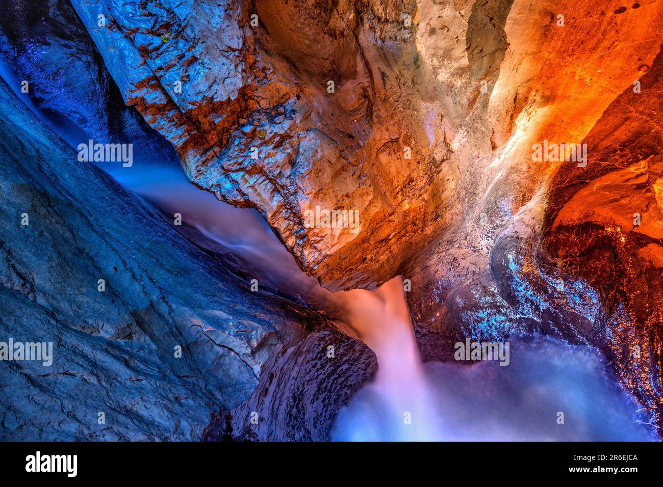 Truemmelbach Falls, Underground waterfall, Switzerland. Underground ...