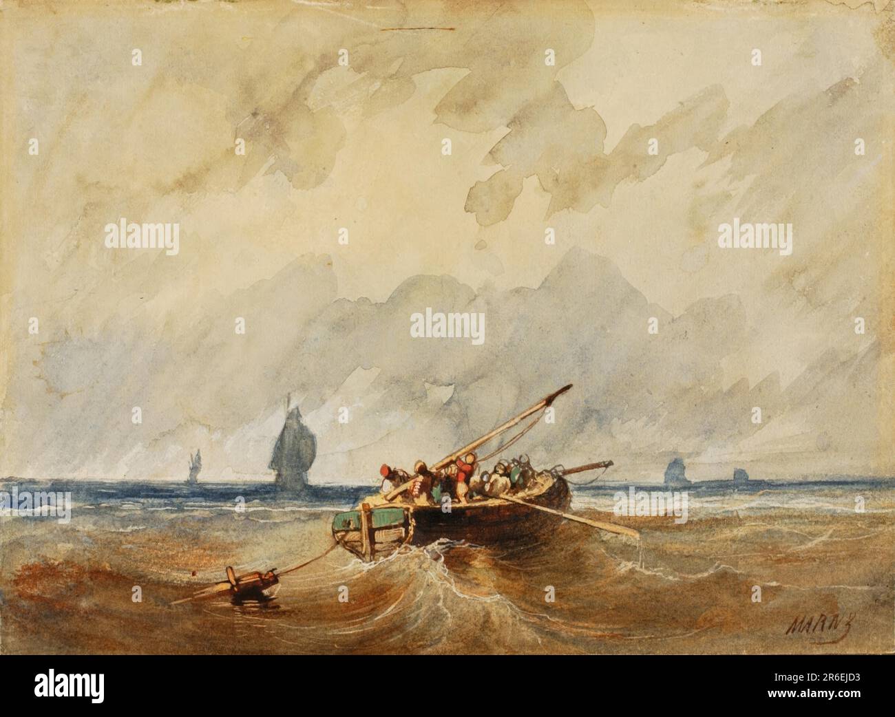 Marine View. watercolor on paper mounted on paperboard. Date: ca. 1878 ...