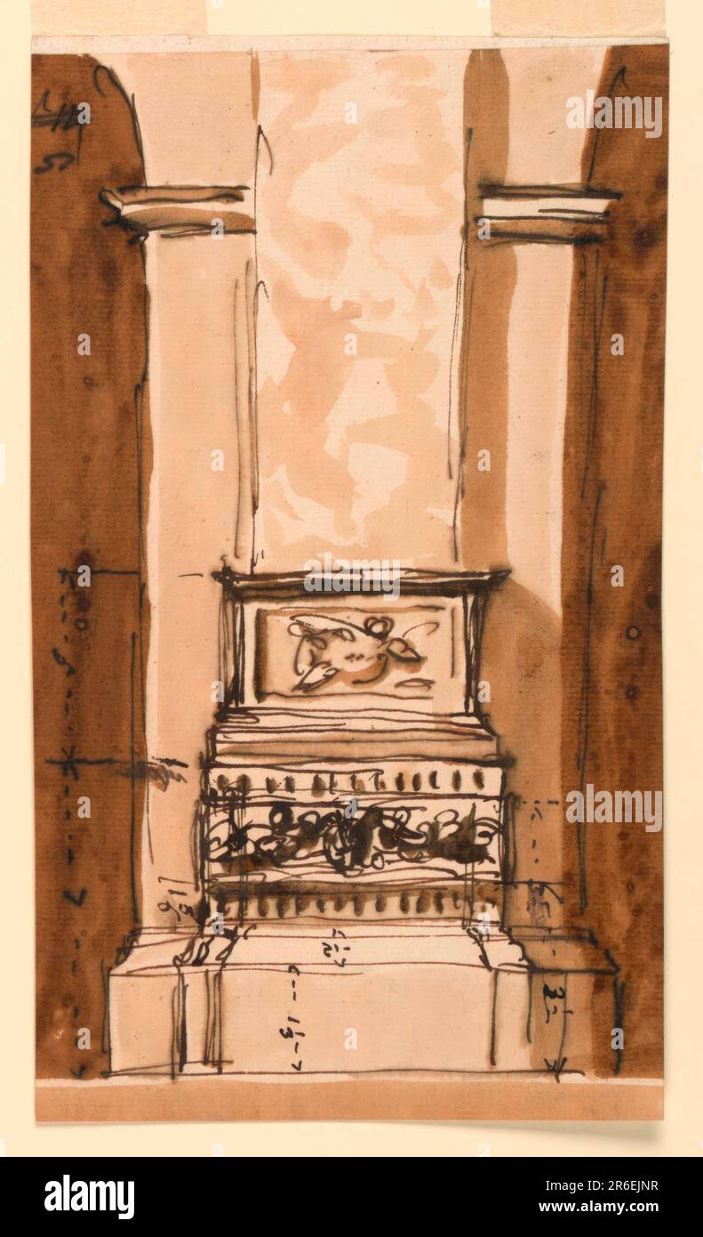The pillar stands at the inner side of a pillar which divides two naves ...