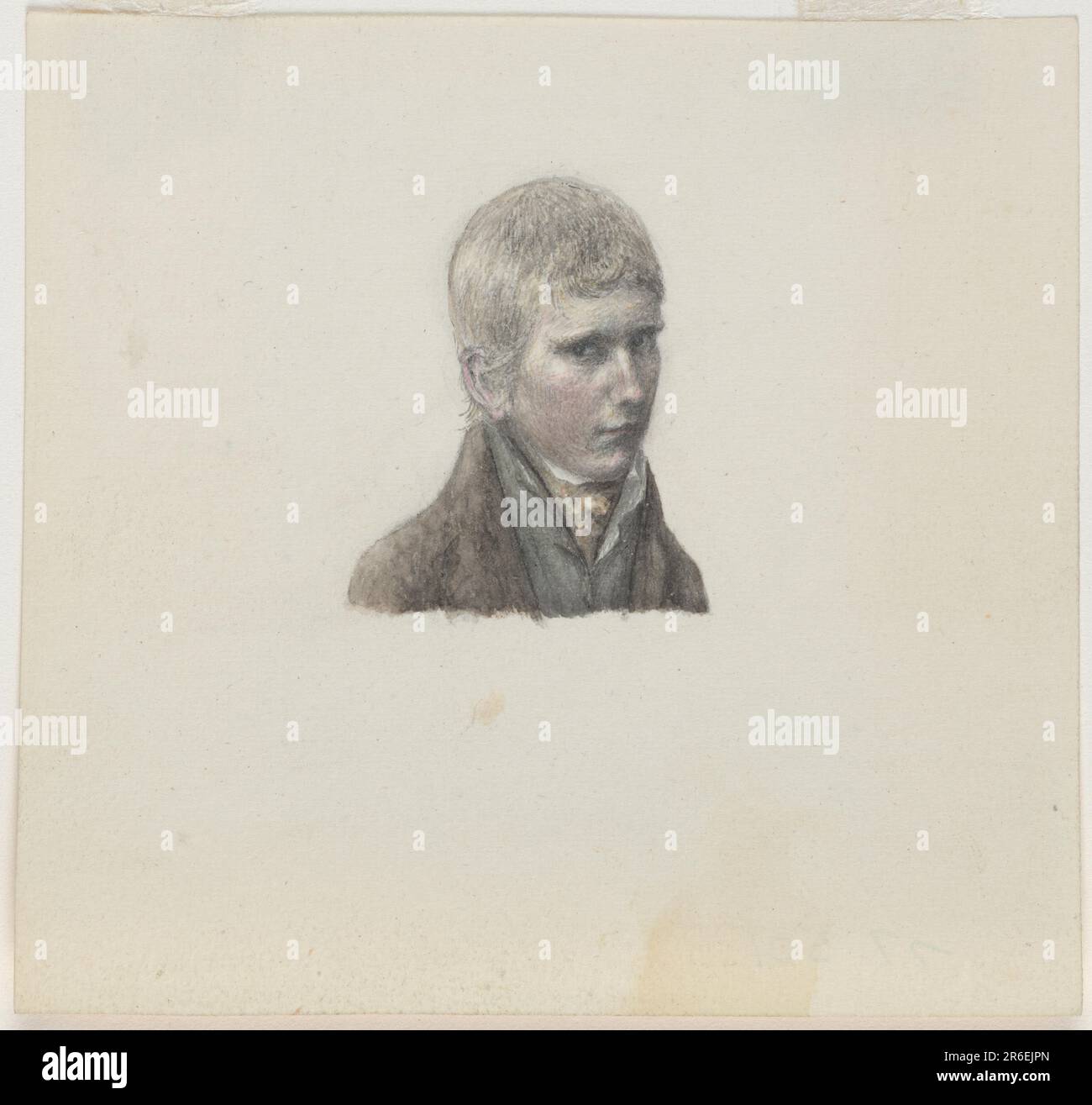 James Barton Longacre Self-Portrait. Watercolor on paper. Date: c. 1807 ...