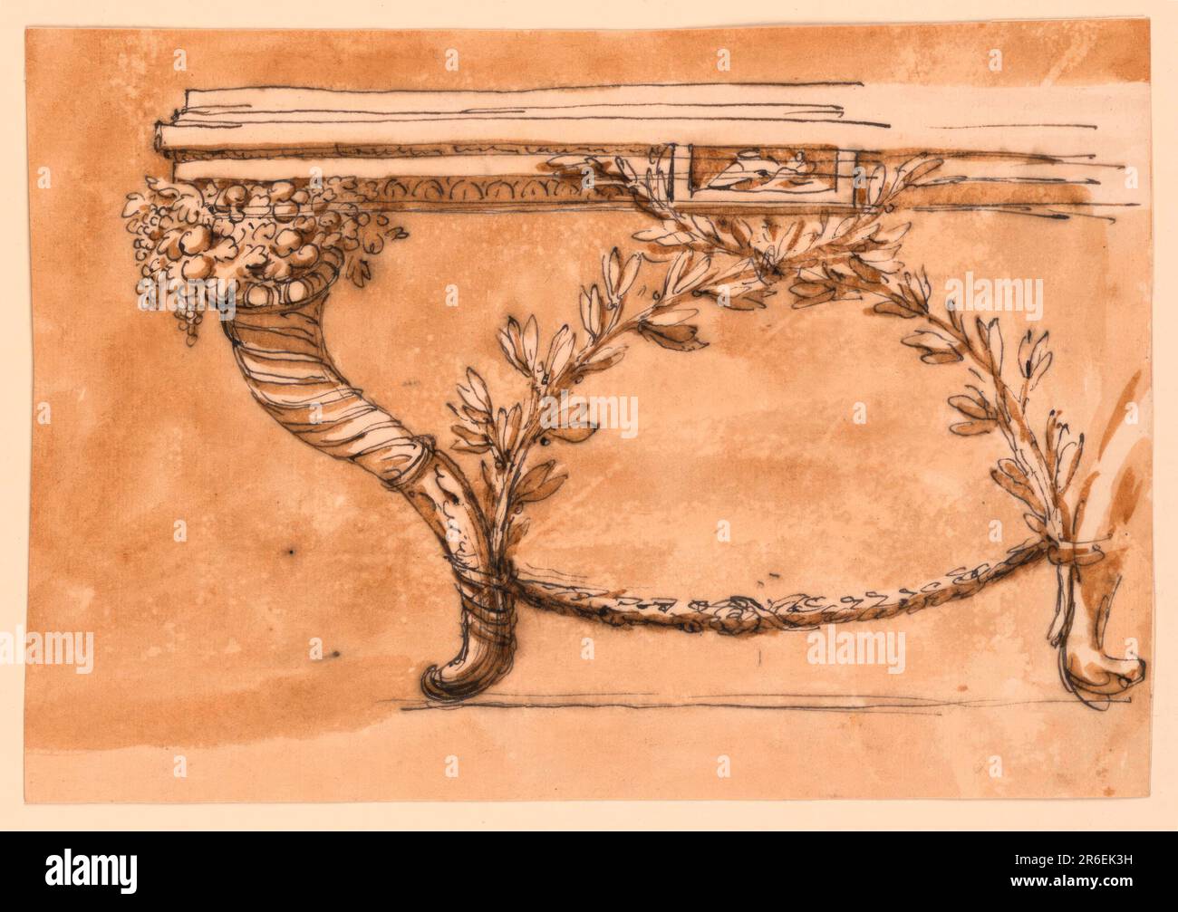 The upper part of the right side is omitted. The supports are two ...