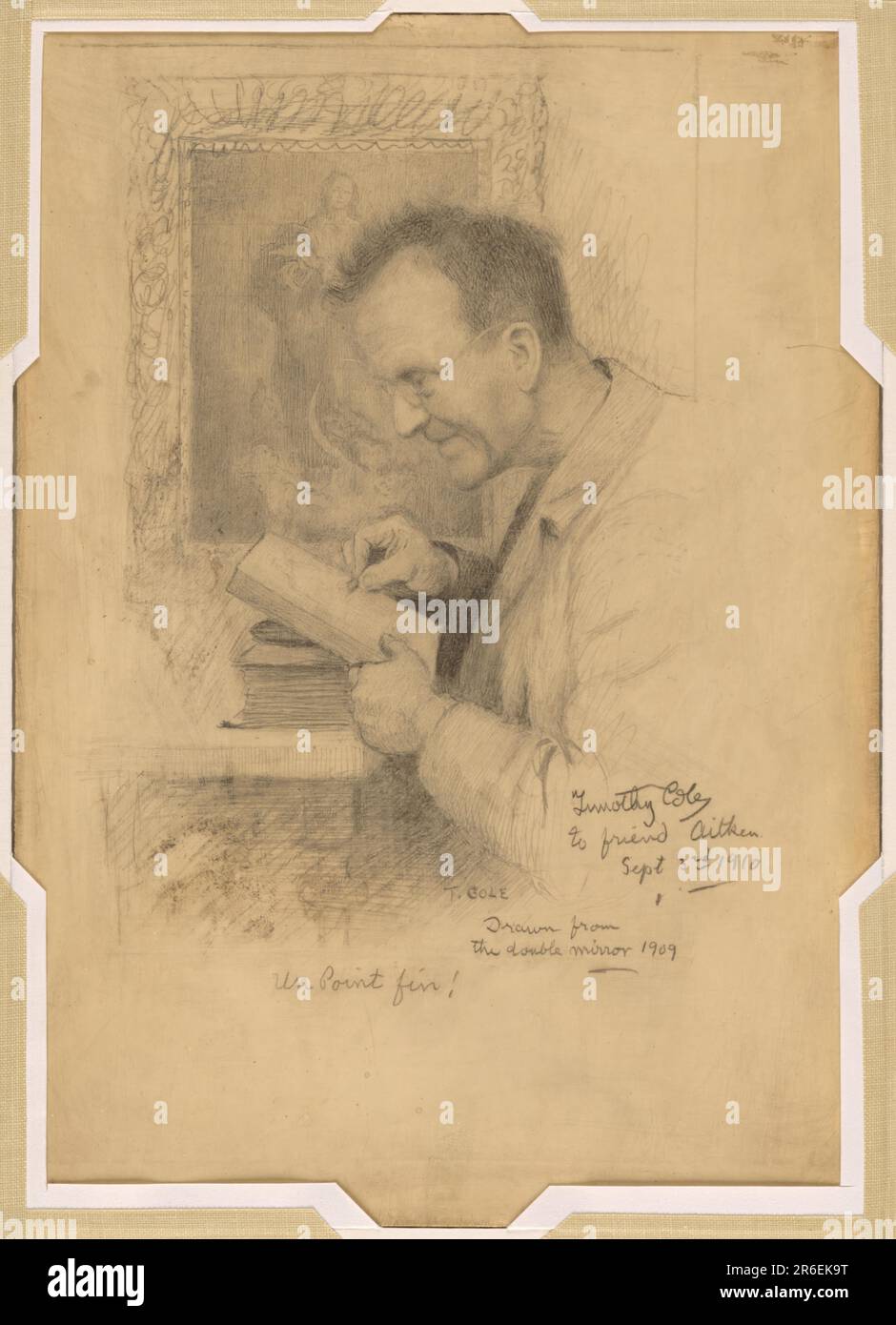 Timothy Cole Self-Portrait. Date: 1909. Pencil on casein board ...