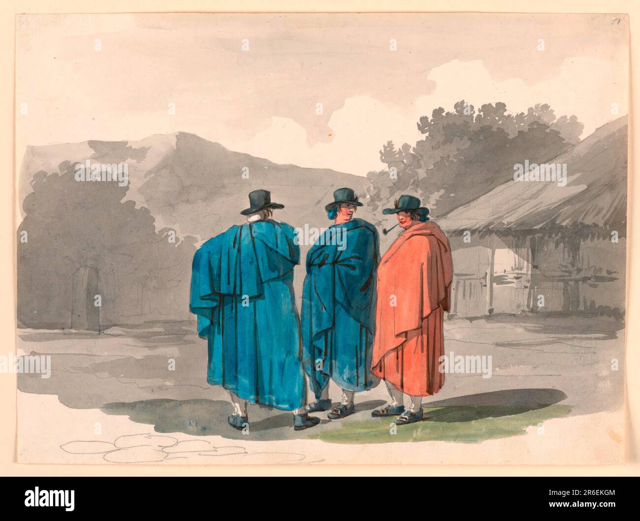 Two wear blue, the third a red wrapper. Date: 1807-08. Paper. Museum ...