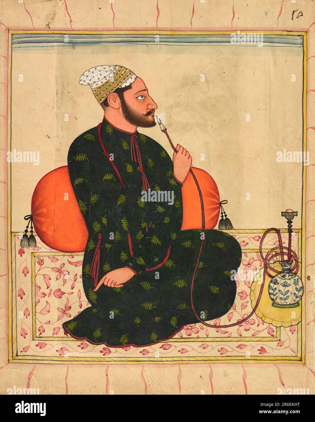 Portrait of a Raja, probably Raja Dhrub Dev of Jasrota. Opaque ...