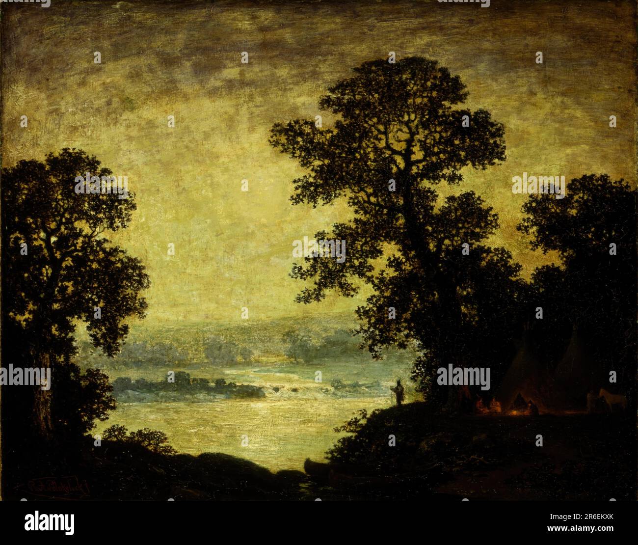 Moonlight, Indian Encampment. oil on canvas. Date: 1885-1889. Museum ...