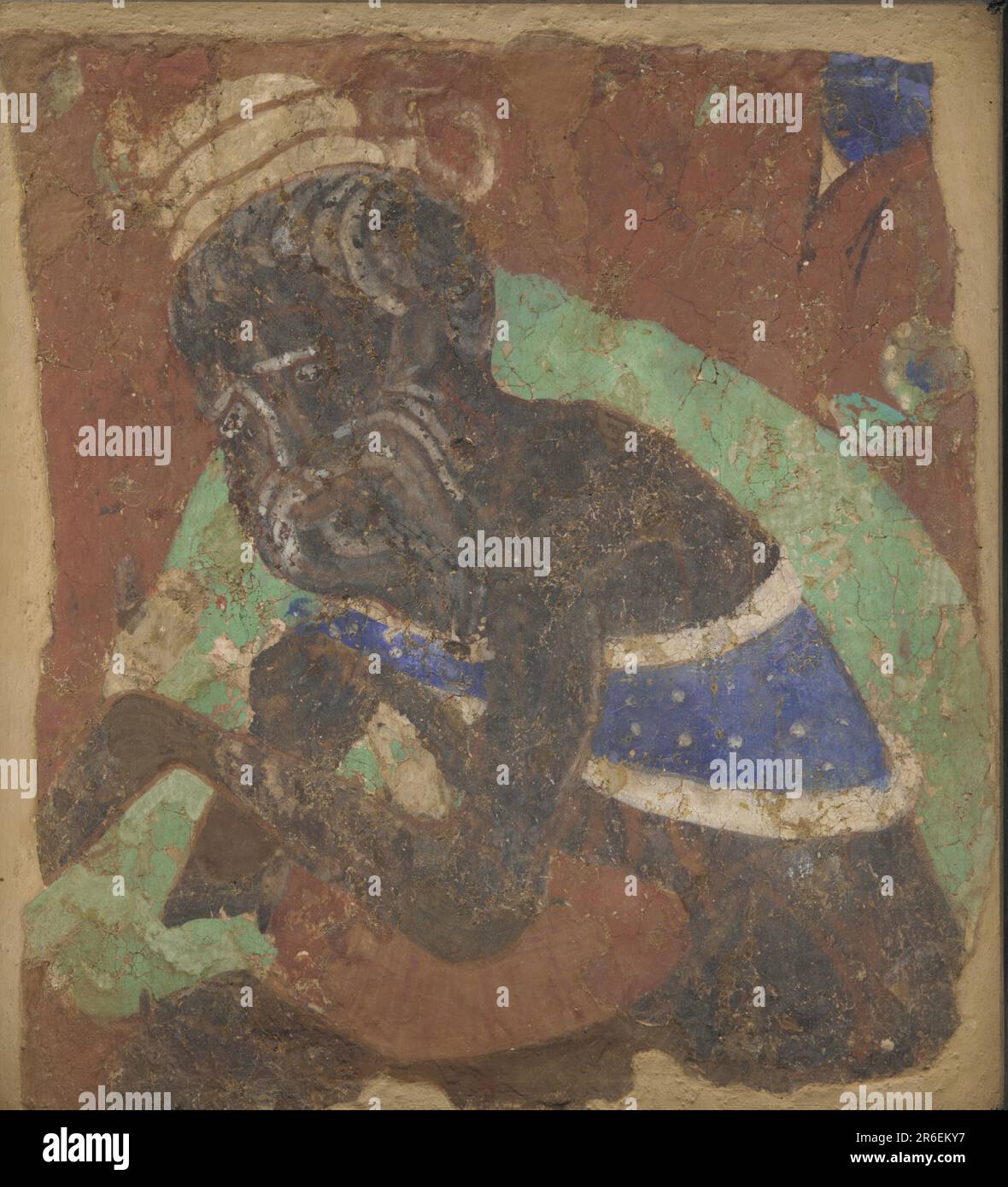 An Ascetic, from Cave 224. Date: 4th-6th century. plaster with pigment ...