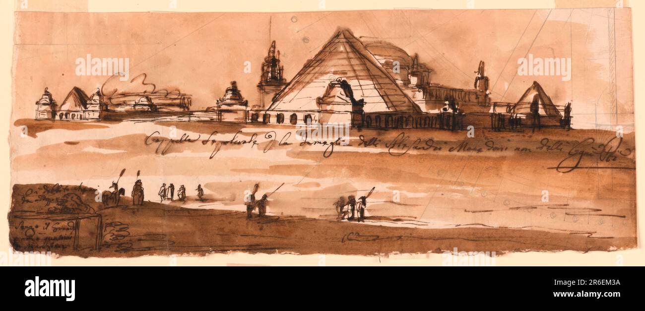 Distant angle view of the enormous precinct, in which the domed ...