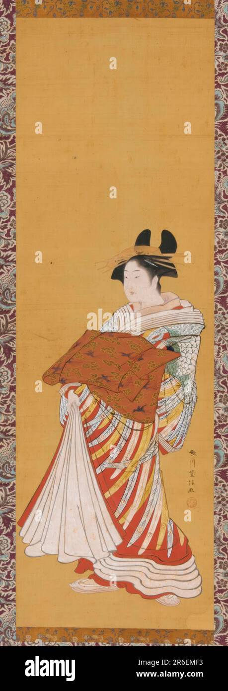 Yujo on parade. Date: late 18th century. Origin: Japan. Period: Edo ...