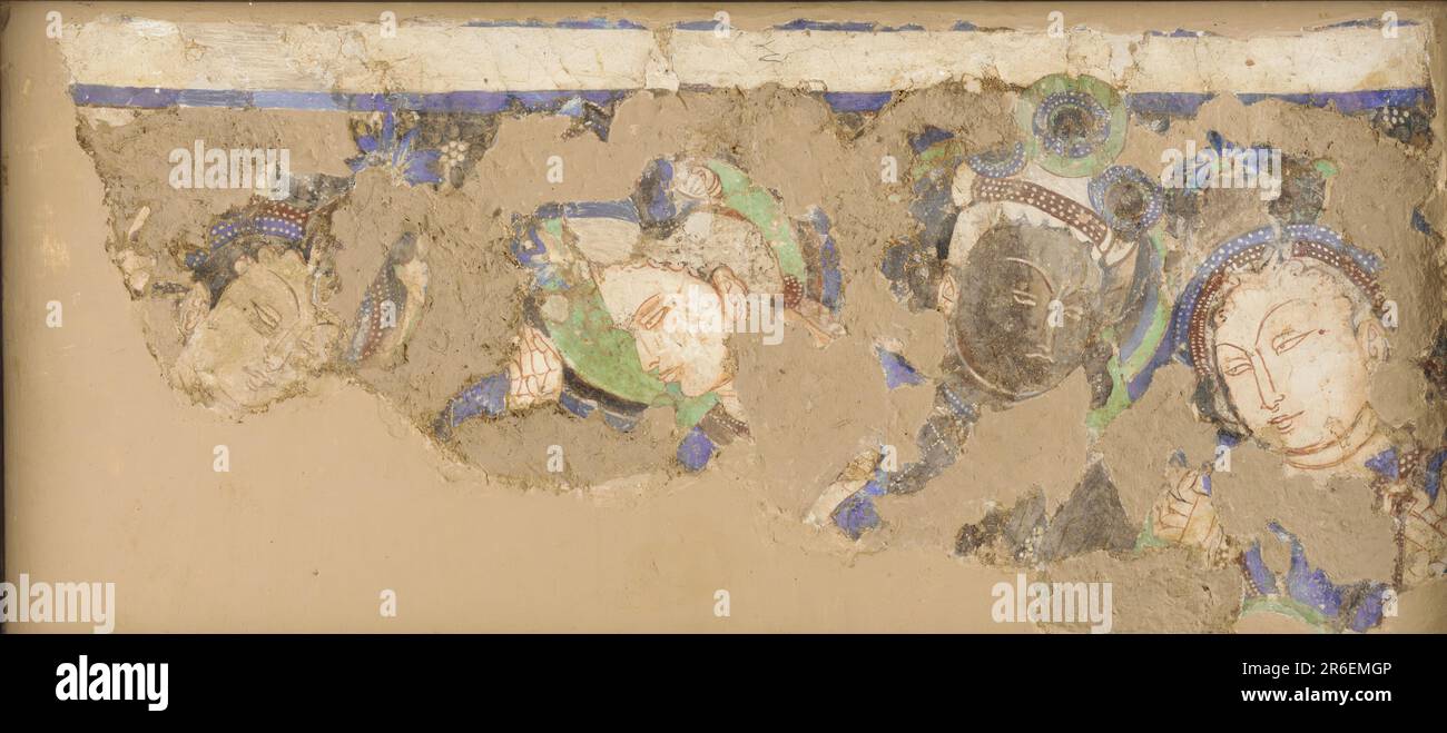 Celestial Figures, from Cave 224. Date: 4th-6th century. stucco with ...