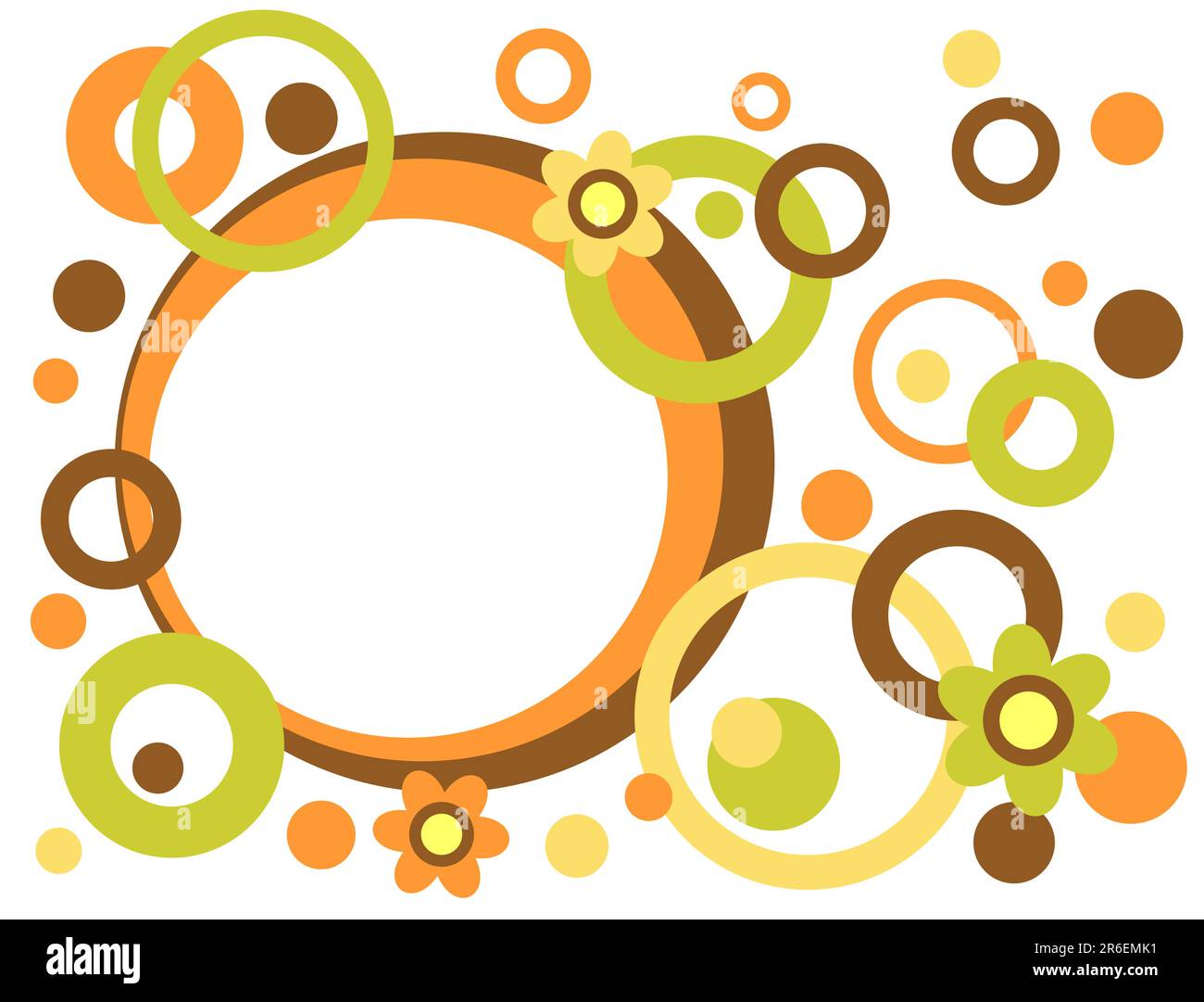 Green and brown circles pattern on a white background Stock Vector ...