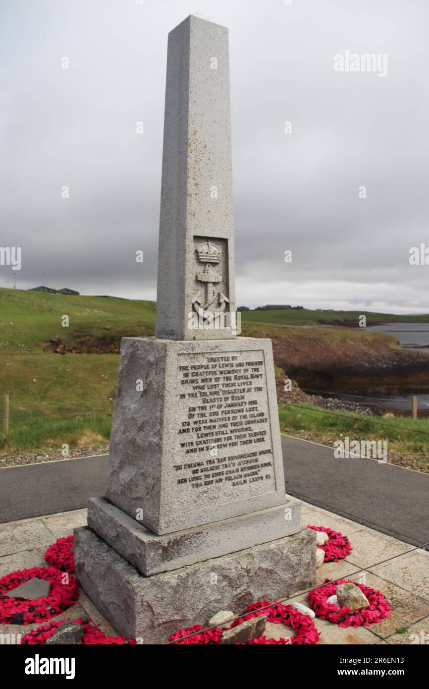 Iolaire Monument, Stornoway Stock Photo - Alamy