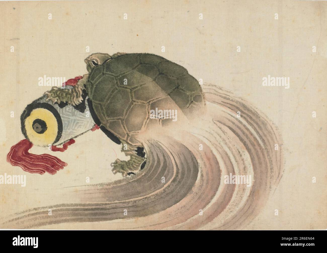 Turtle resting on a scroll. Origin: Japan. Period: Edo period. Date ...