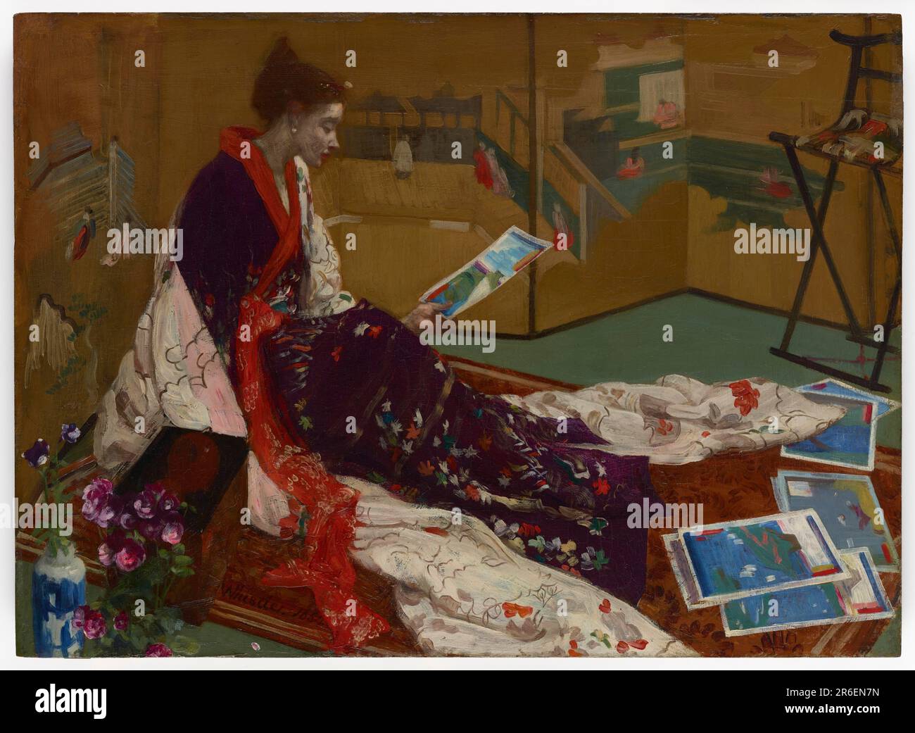 Caprice in Purple and Gold: The Golden Screen. Date: 1864. Origin ...