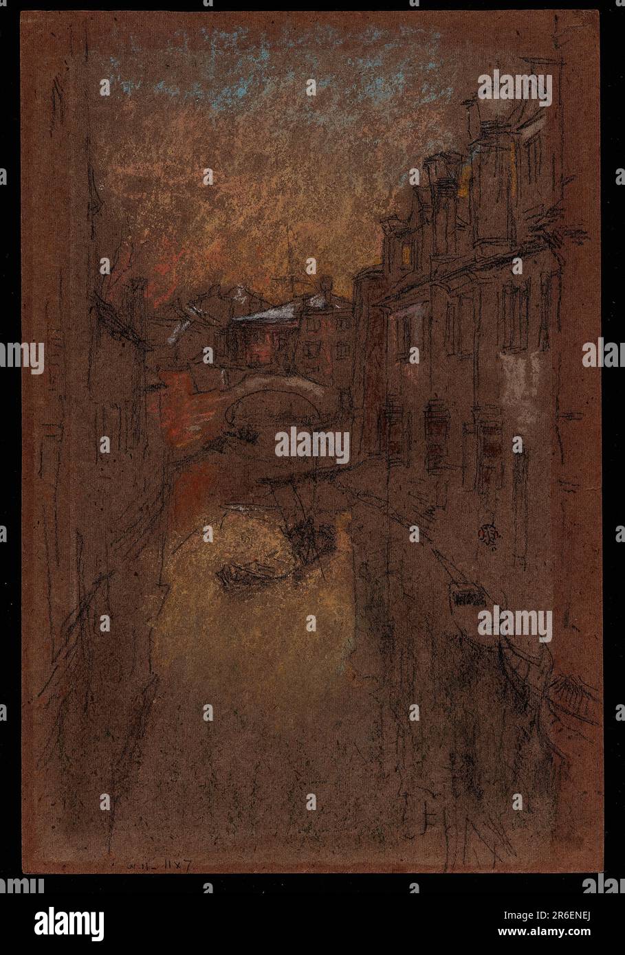 Winter Evening. Origin: United States. Date: 1879-1880. Crayon and ...